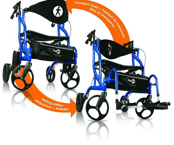 Dual function Transport Wheelchair and Rollator Combo | WaltonMedical ...