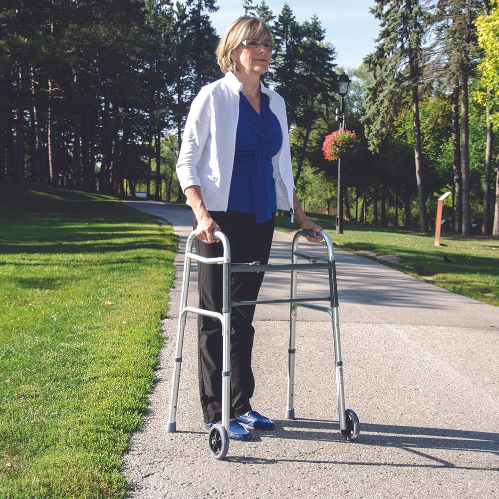 Folding Walker with Wheels by BIOS Living – Walton Medical