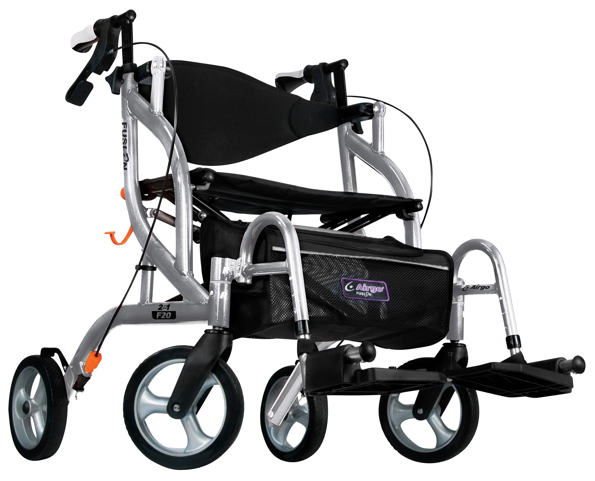 Airgo Fusion F20 Side-Folding Rollator & Transport Chair – Walton Medical